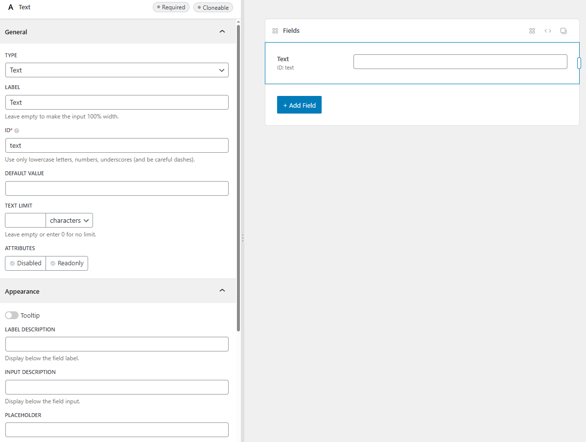 Text Meta Box Documentation